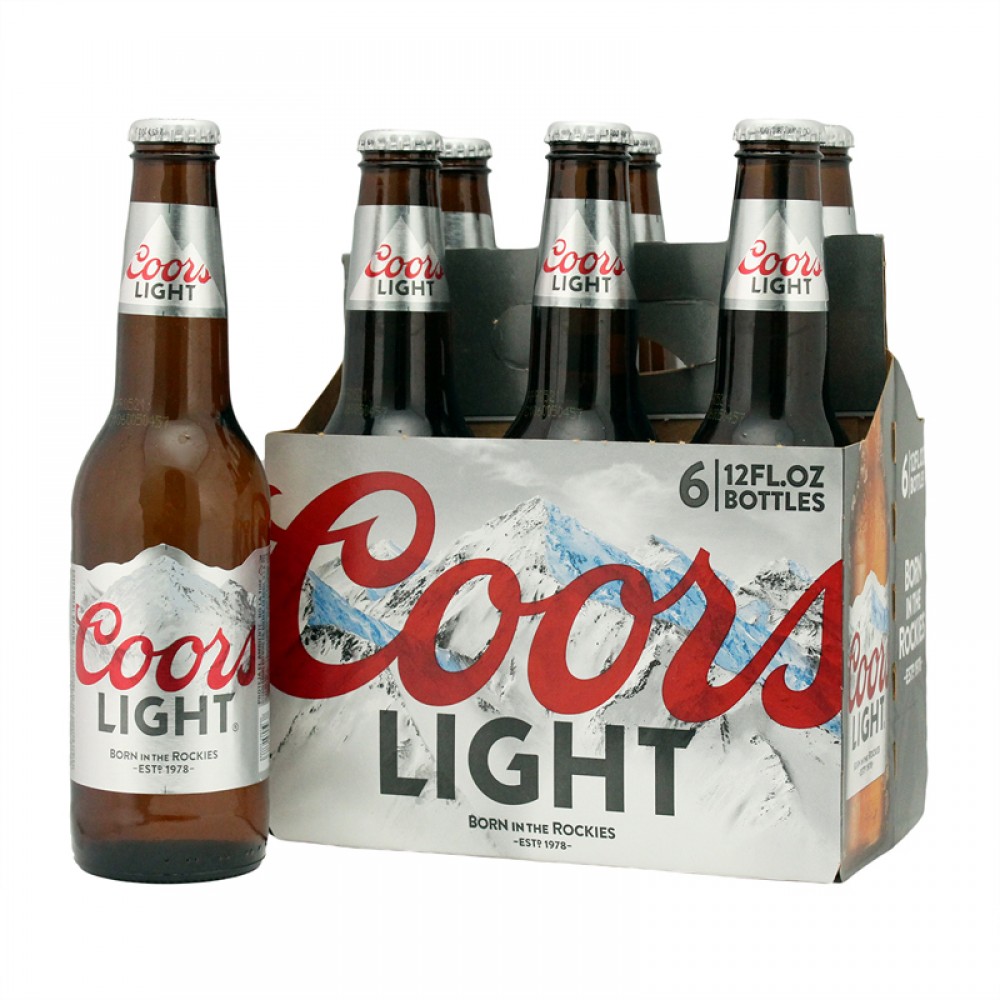 Coors Light Beer 6 P 24 12 Ozs