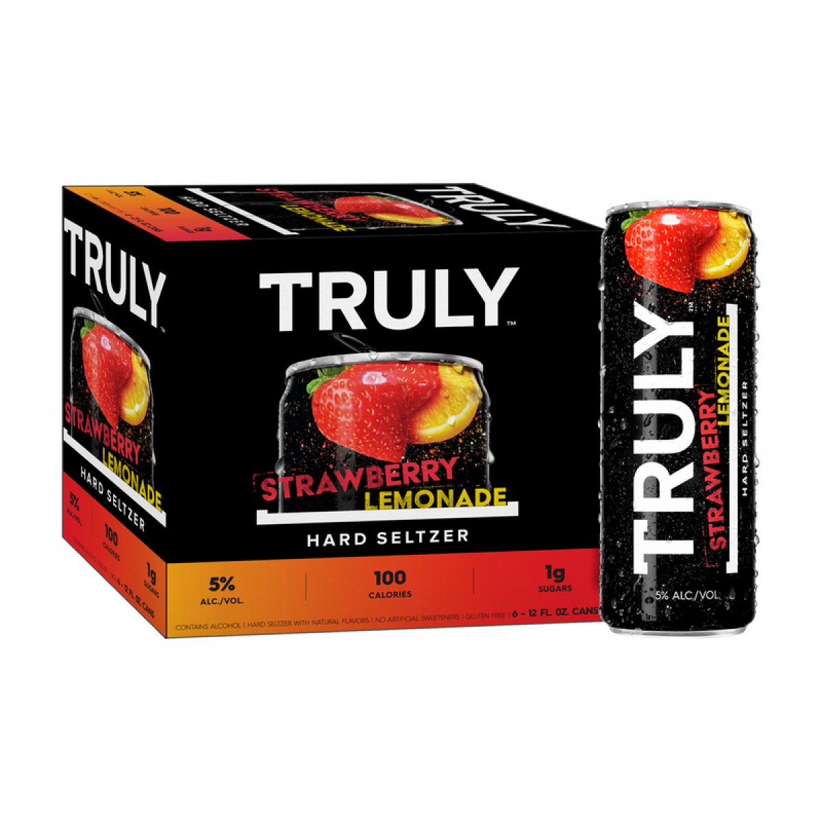 TRULY HARD SELTZER STRAWBERRY LEMON 6 PACK