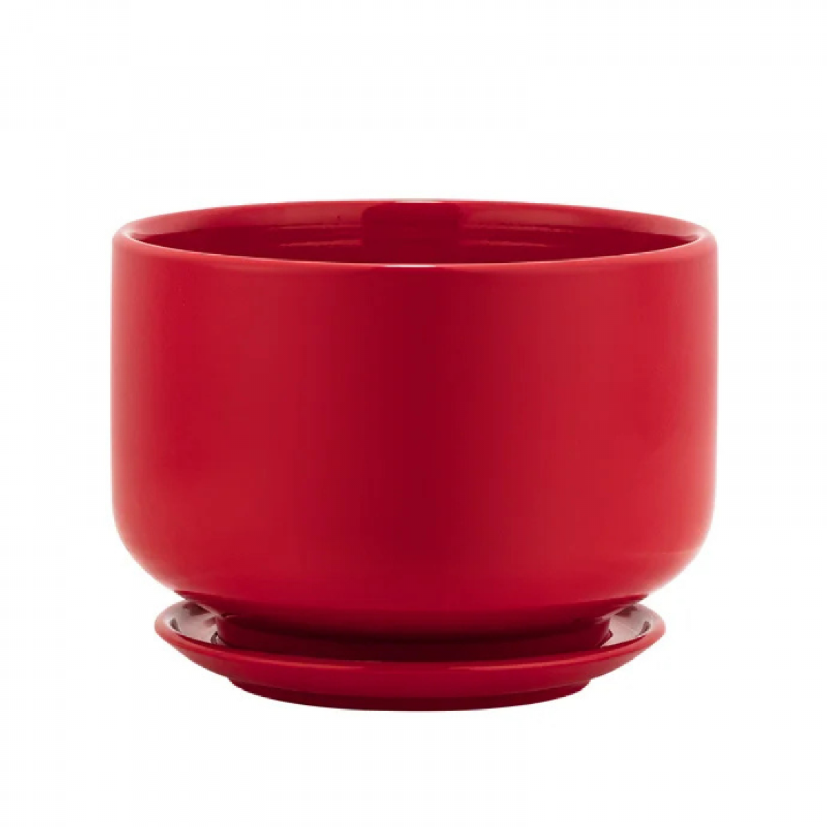 RED CERAMIC POT LG